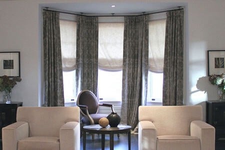Bay Window | Custom Draperies for Bay Windows
